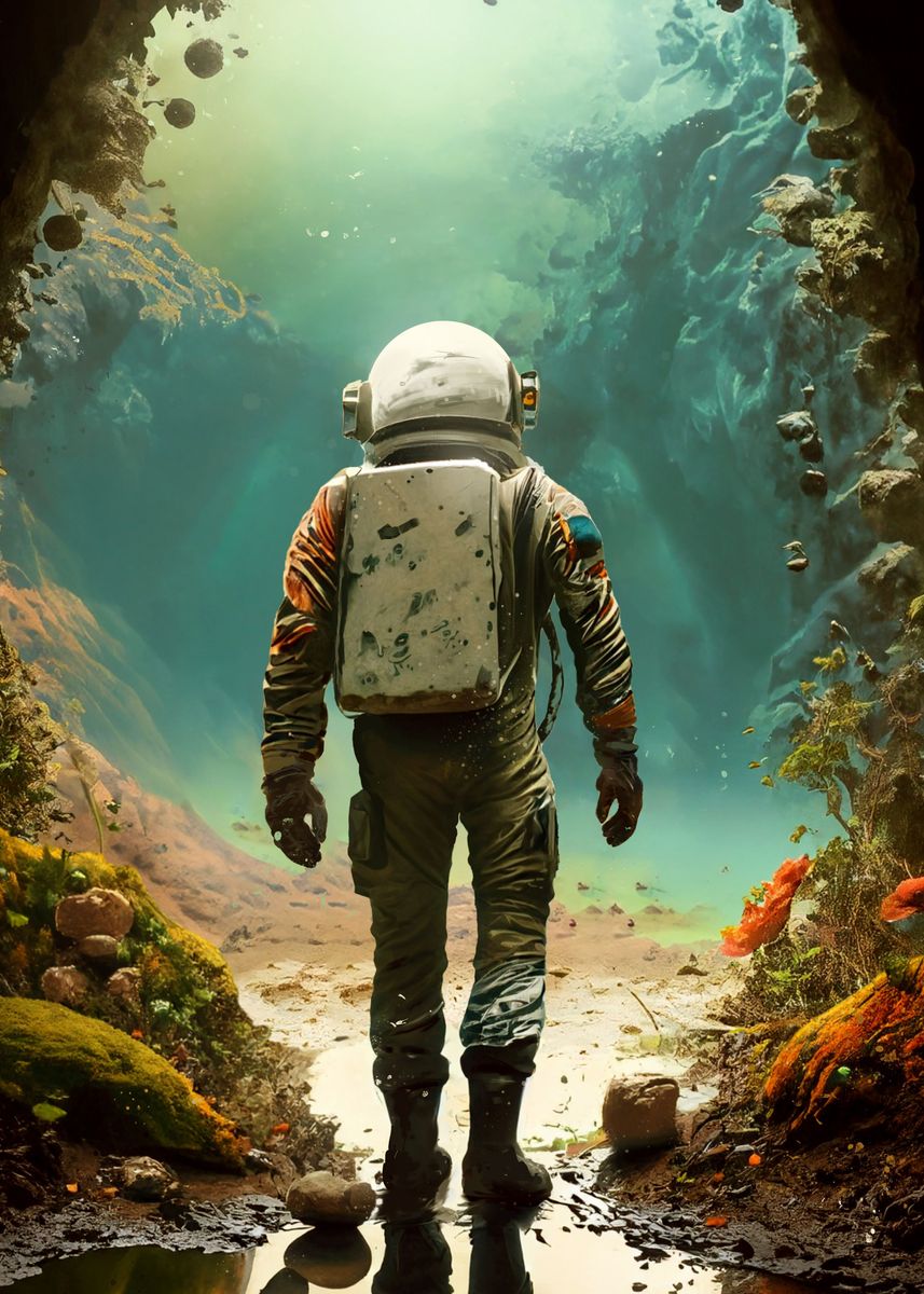 'Unveiling Cosmic' Poster, picture, metal print, paint by Nicebleed ...