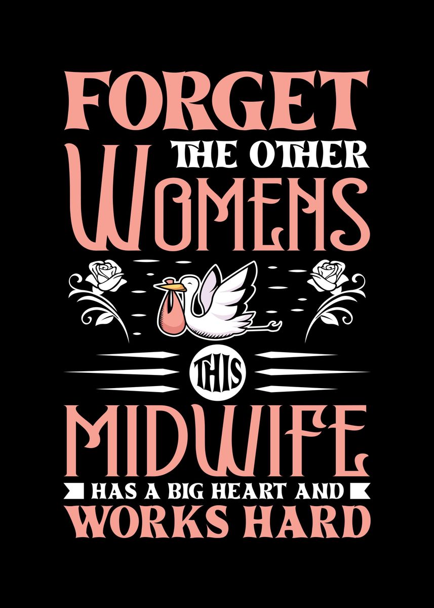 'Midwife Midwives' Poster, picture, metal print, paint by Sebastian ...