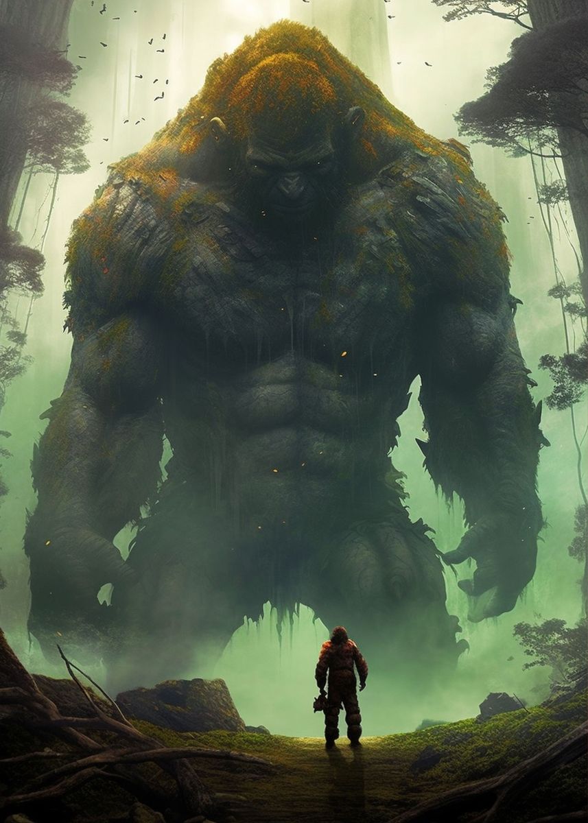 'Gorilla' Poster, picture, metal print, paint by Fantasy Lord | Displate