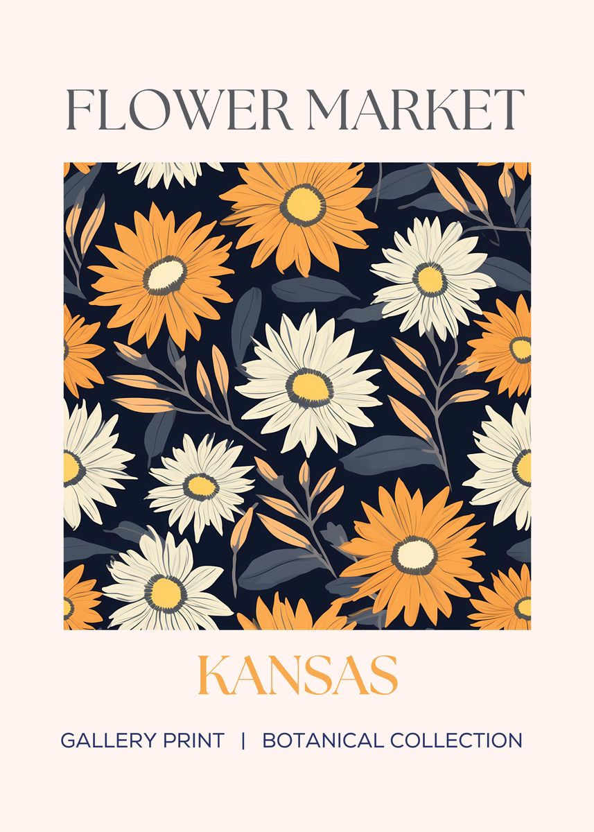 'KANSAS flower market ' Poster by mehak | Displate
