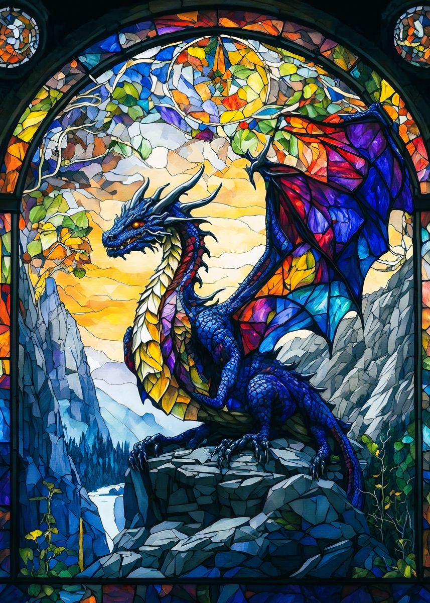 'A dragon Flapping Wings' Poster, picture, metal print, paint by Dream ...