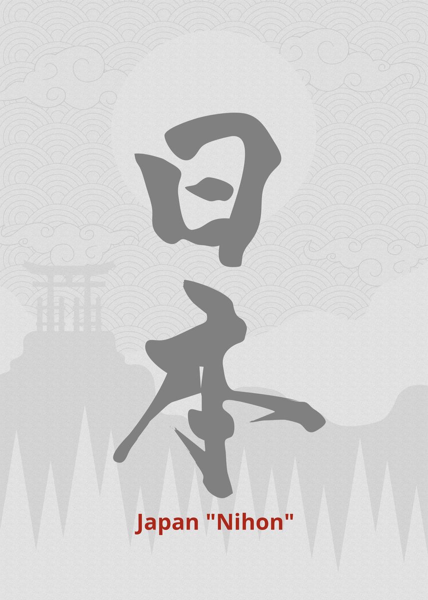 'Japan Nihon' Poster, picture, metal print, paint by Aesthetic Posters ...