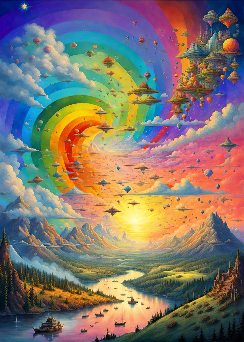 'Rainbow Inspiration' Poster, picture, metal print, paint by Paint ...