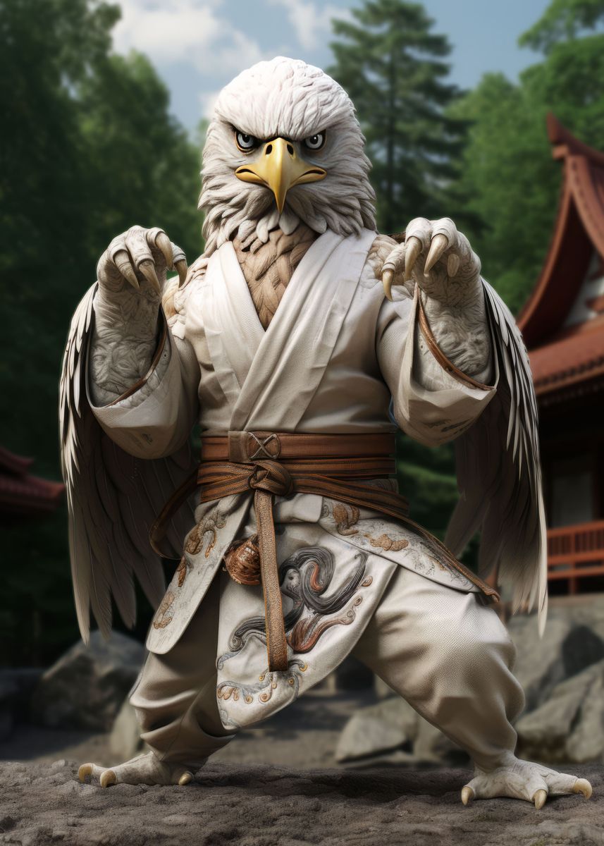 'Karate Eagle' Poster, picture, metal print, paint by Frank Hirschle ...