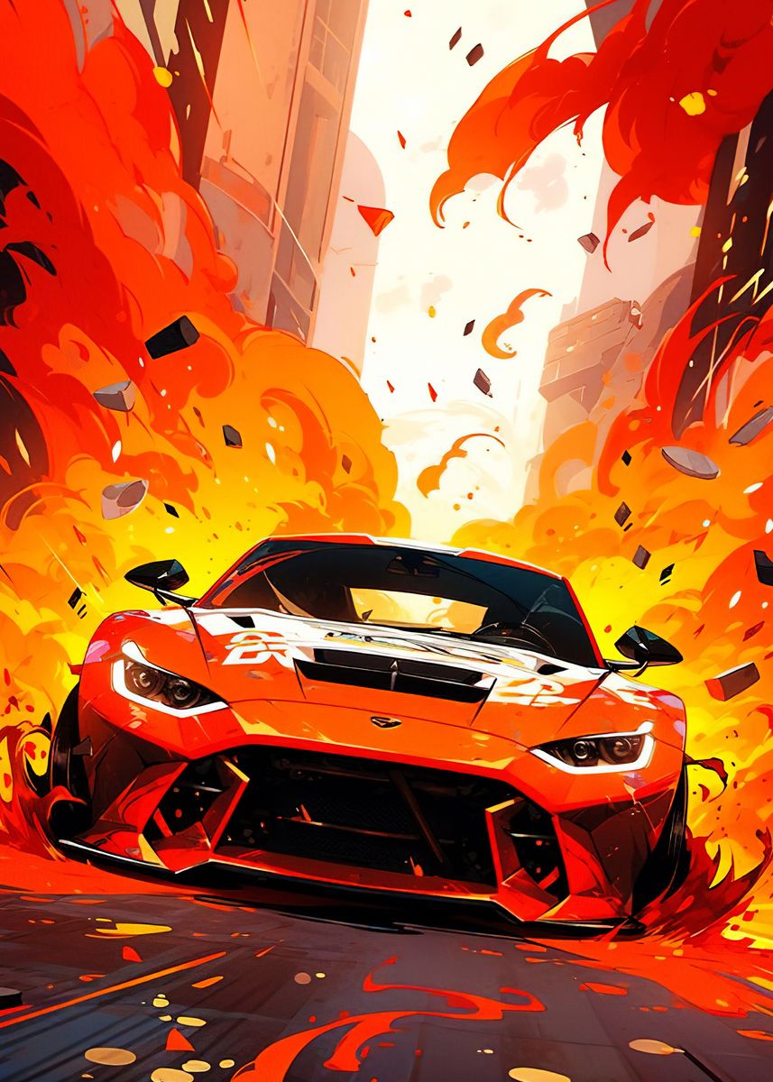 'car' Poster, picture, metal print, paint by gepeng waras | Displate