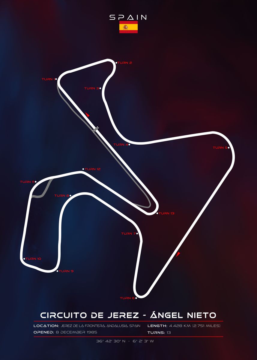 'Circuit de Jerez' Poster, picture, metal print, paint by DesignerMind ...