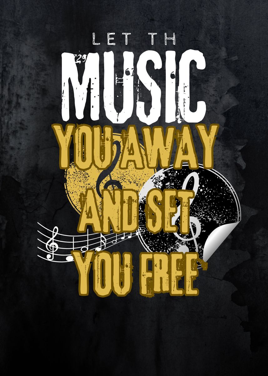 'Motivational Quotes Music' Poster, picture, metal print, paint by Tech ...