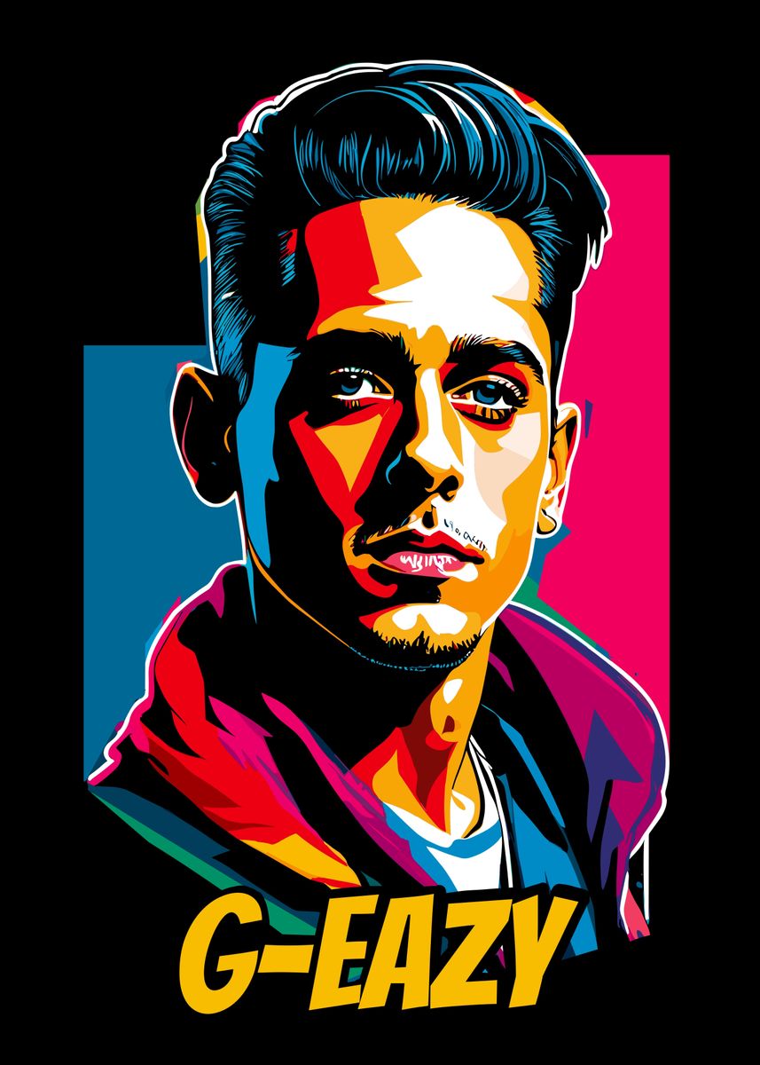 'G Eazy' Poster, picture, metal print, paint by MAMMIRI ART | Displate