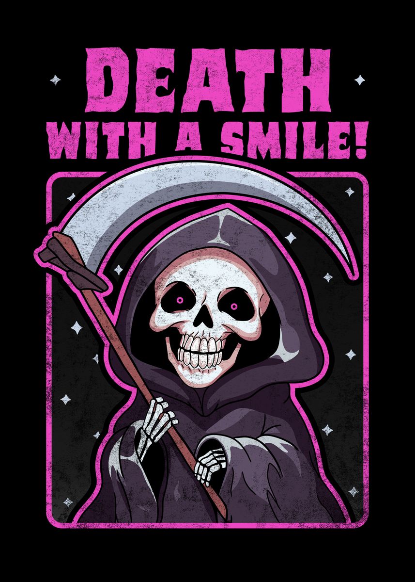 'Death with a smile' Poster, picture, metal print, paint by Fanfreak ...