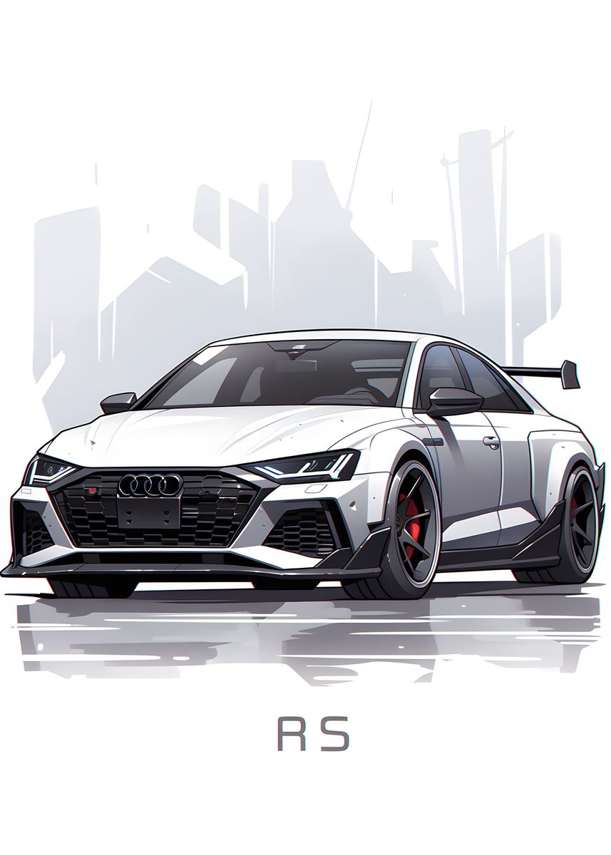 'Audi RS8 Sport Race Car' Poster, picture, metal print, paint by ...