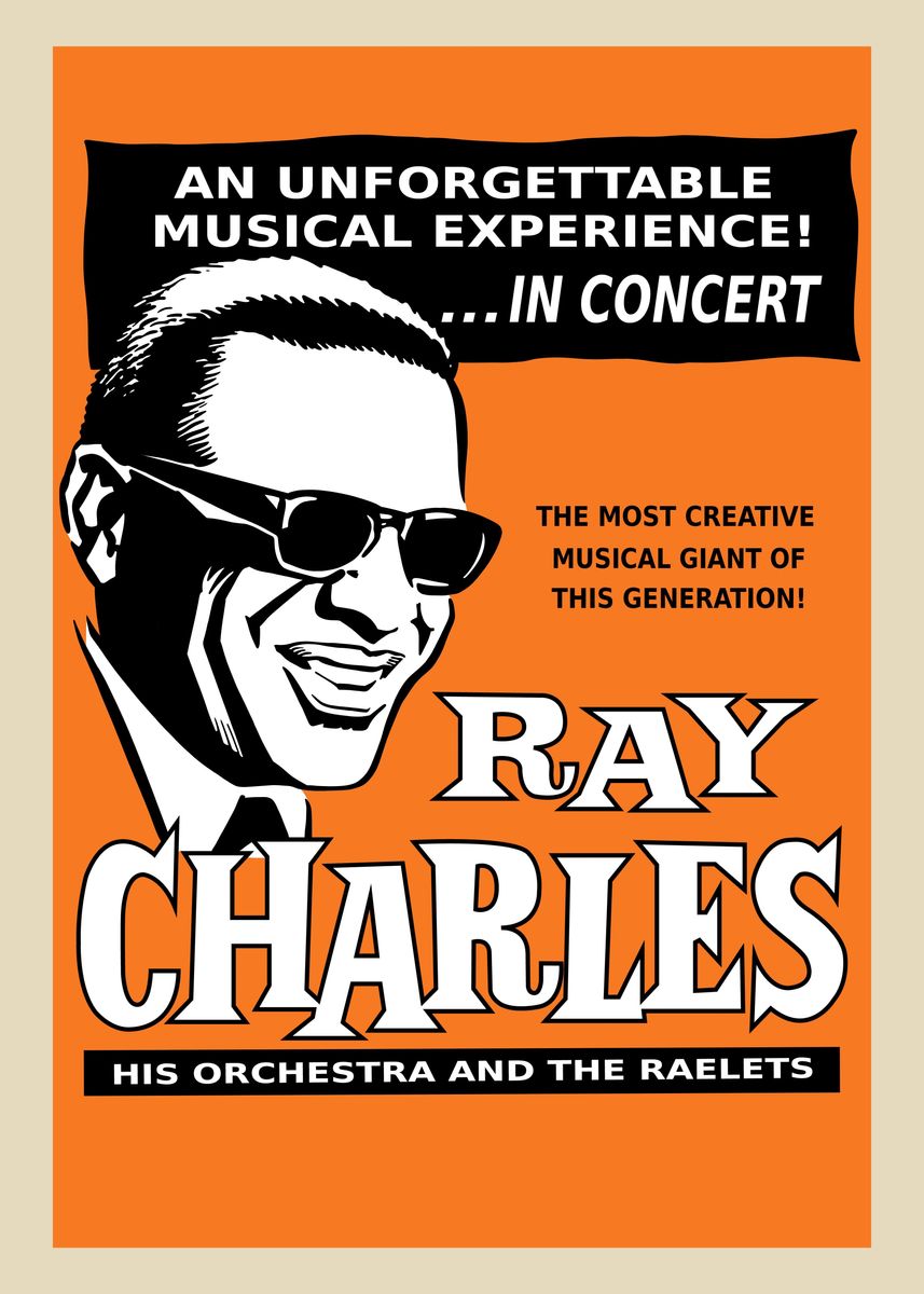 'Ray Charles' Poster, picture, metal print, paint by Nathascha Kehl ...