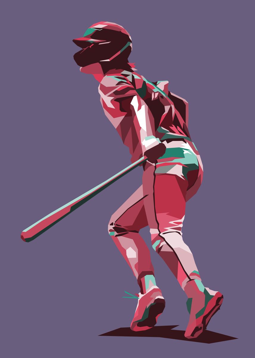 'Baseball Pop Art' Poster, picture, metal print, paint by Ro | Displate