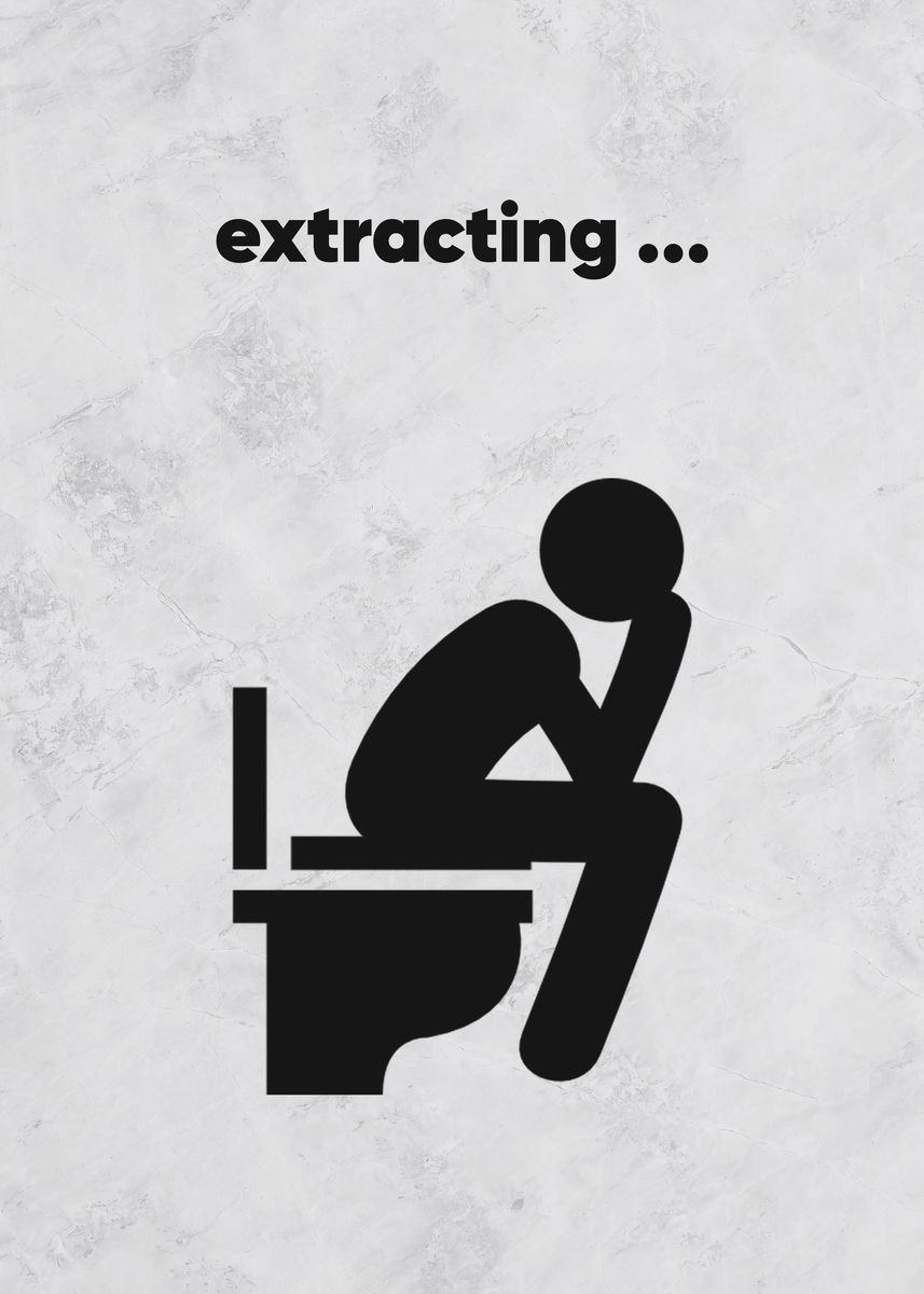 'extracting poop' Poster, picture, metal print, paint by Facet Bengkok ...