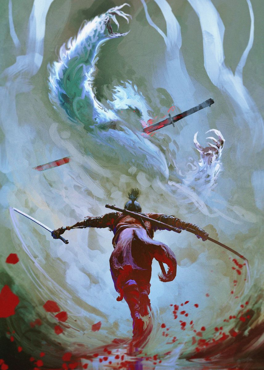 'Blood and snow' Poster, picture, metal print, paint by Anato Finnstark ...