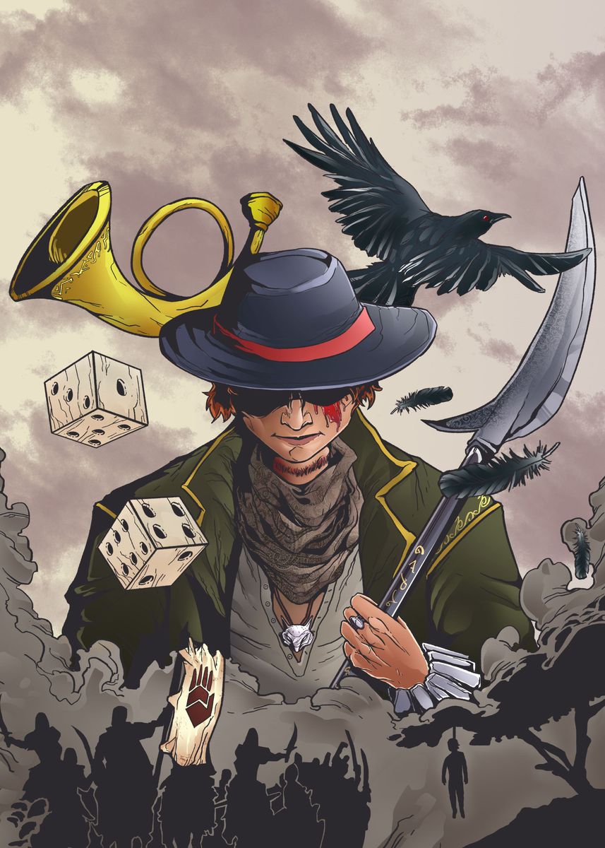 'Toss The Dice' Poster, picture, metal print, paint by Mandra | Displate