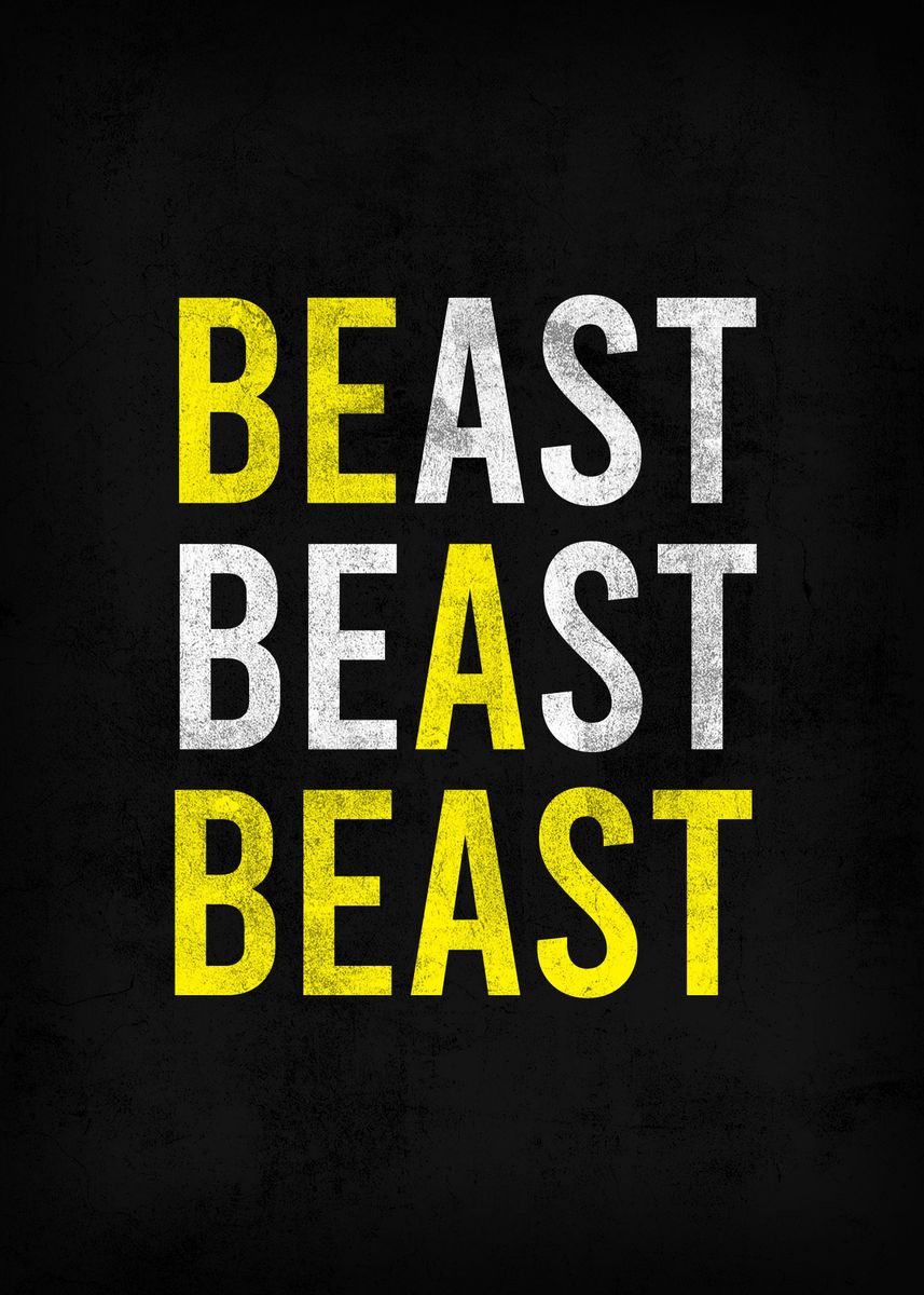 'BEAST' Poster, picture, metal print, paint by SA KE | Displate