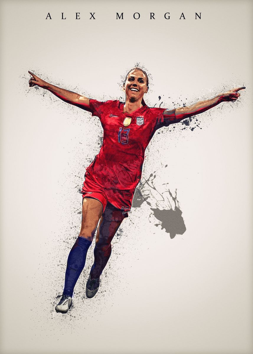 'Alex Morgan' Poster, picture, metal print, paint by Ollie Reid | Displate