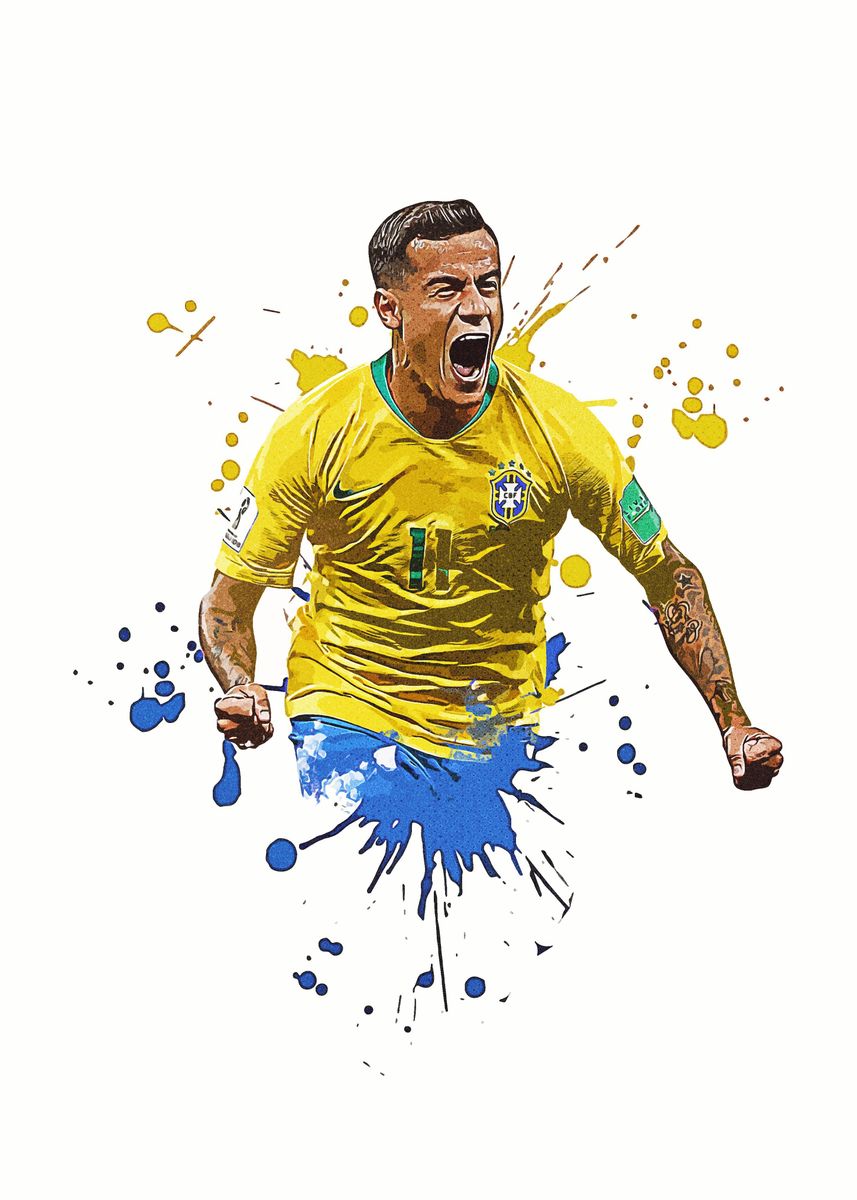 'Philippe Coutinho' Poster, picture, metal print, paint by Louise ...
