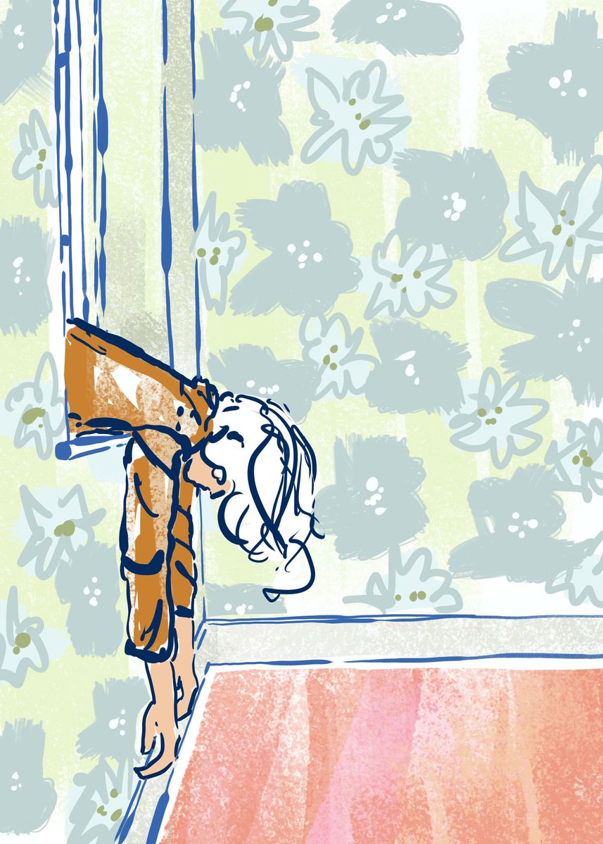 'Woman in the window' Poster, picture, metal print, paint by Annick ...