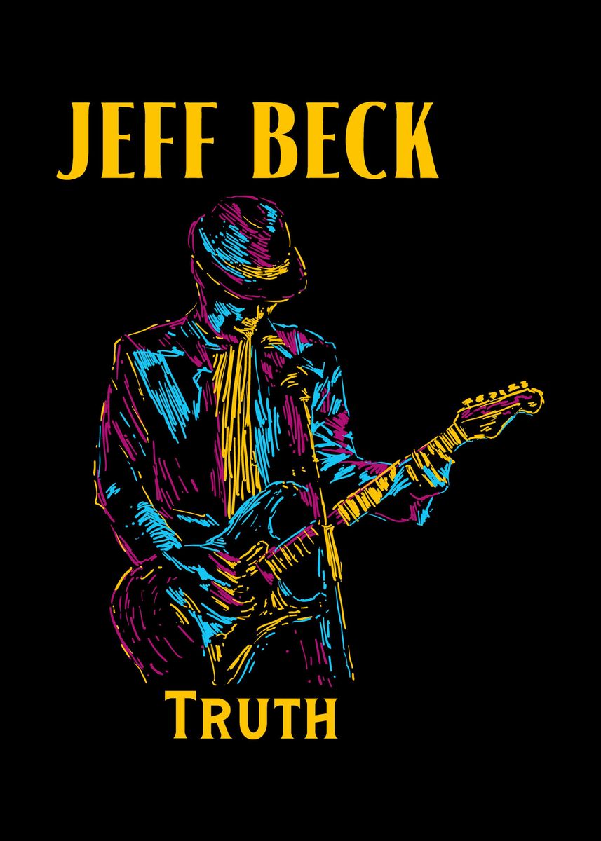 'Jeff Beck ' Poster, picture, metal print, paint by mardigu sports ...