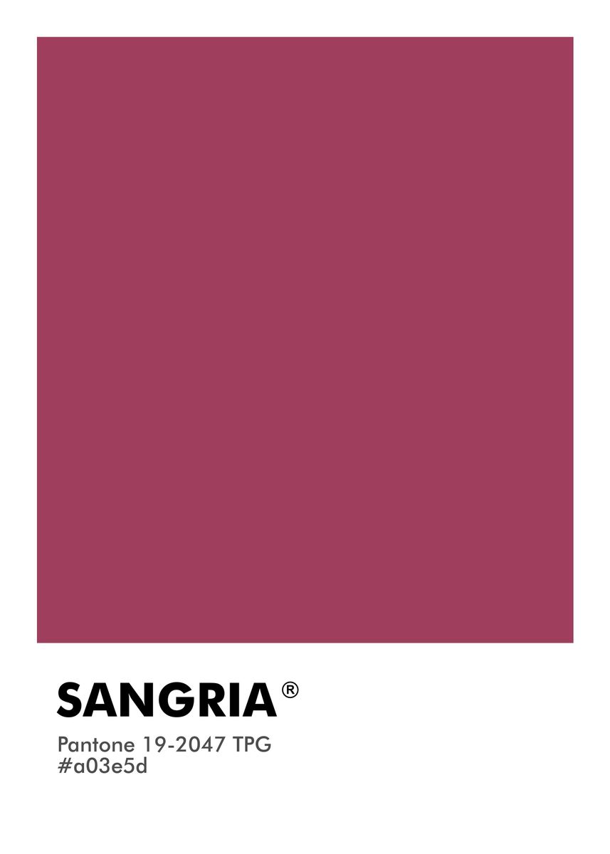 'PANTONE SANGRIA' Poster, picture, metal print, paint by Masahiro Art ...