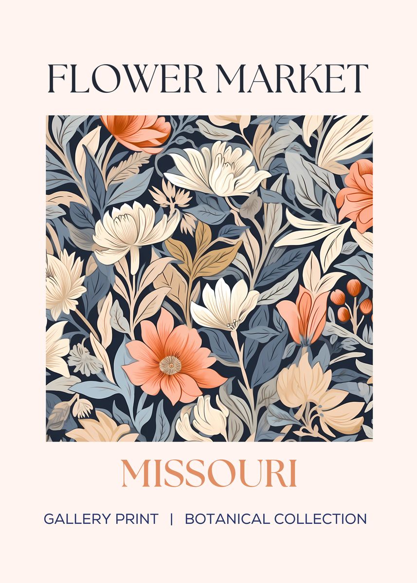 'MISSOURI flower market ' Poster by mehak | Displate