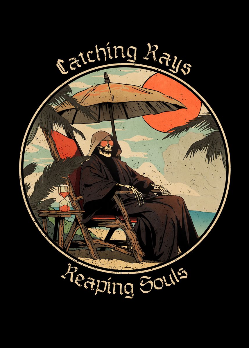 'Catching rays' Poster, picture, metal print, paint by Fanfreak | Displate