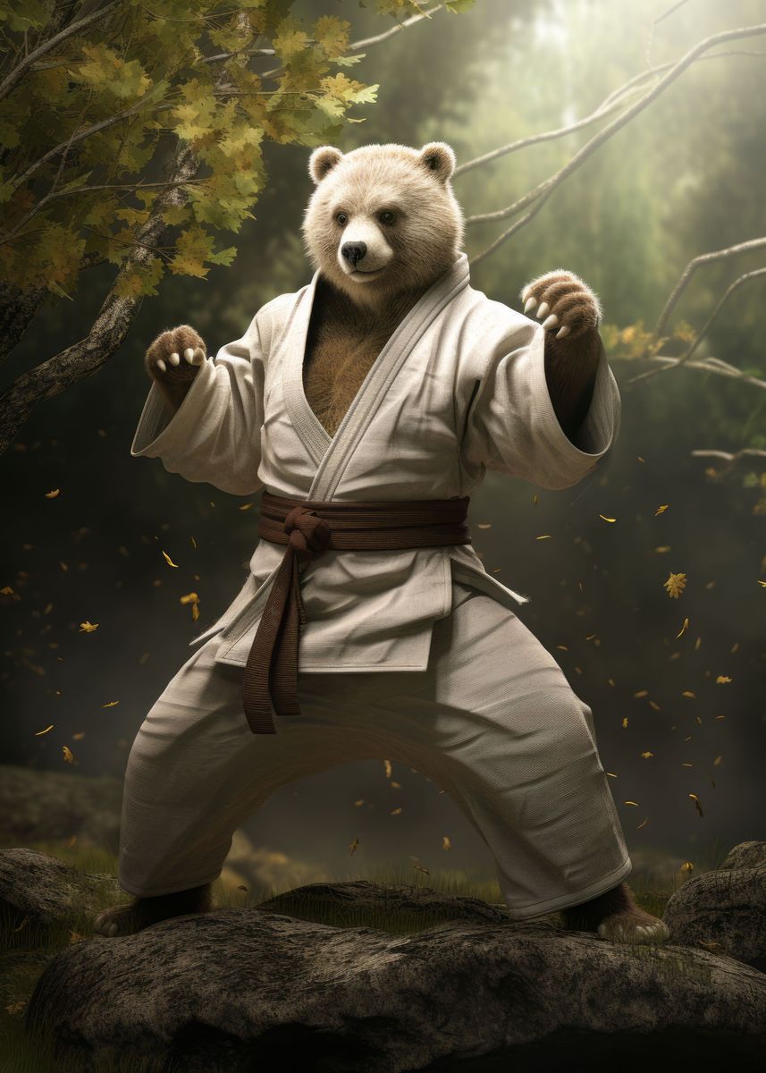 'Anthropomorphic Bear' Poster, picture, metal print, paint by Frank ...
