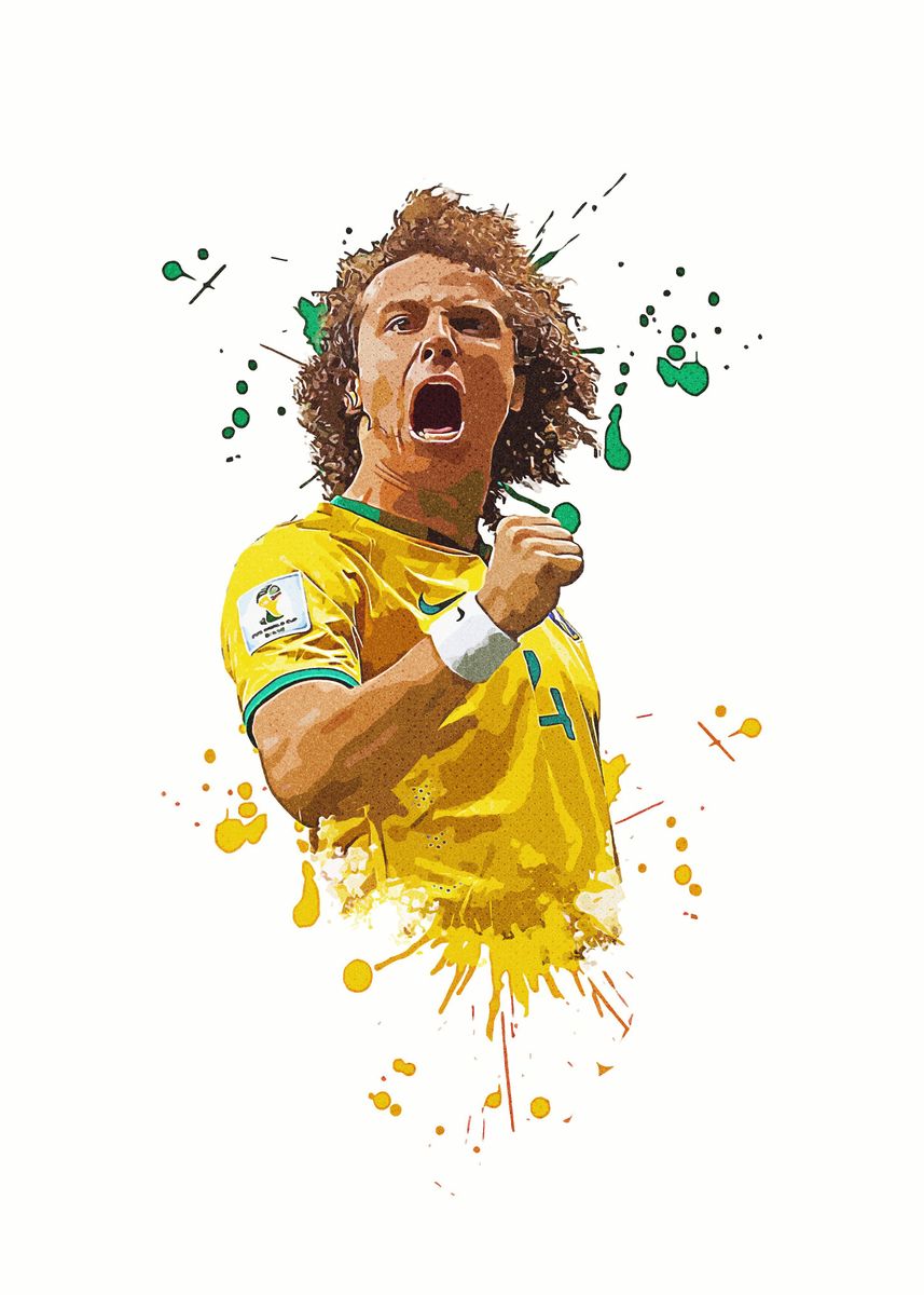 'David Luiz' Poster, picture, metal print, paint by Louise Estrada ...