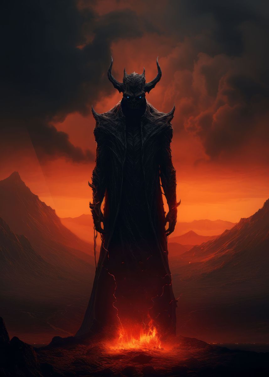 'Mysterious Devil' Poster, picture, metal print, paint by Frank ...