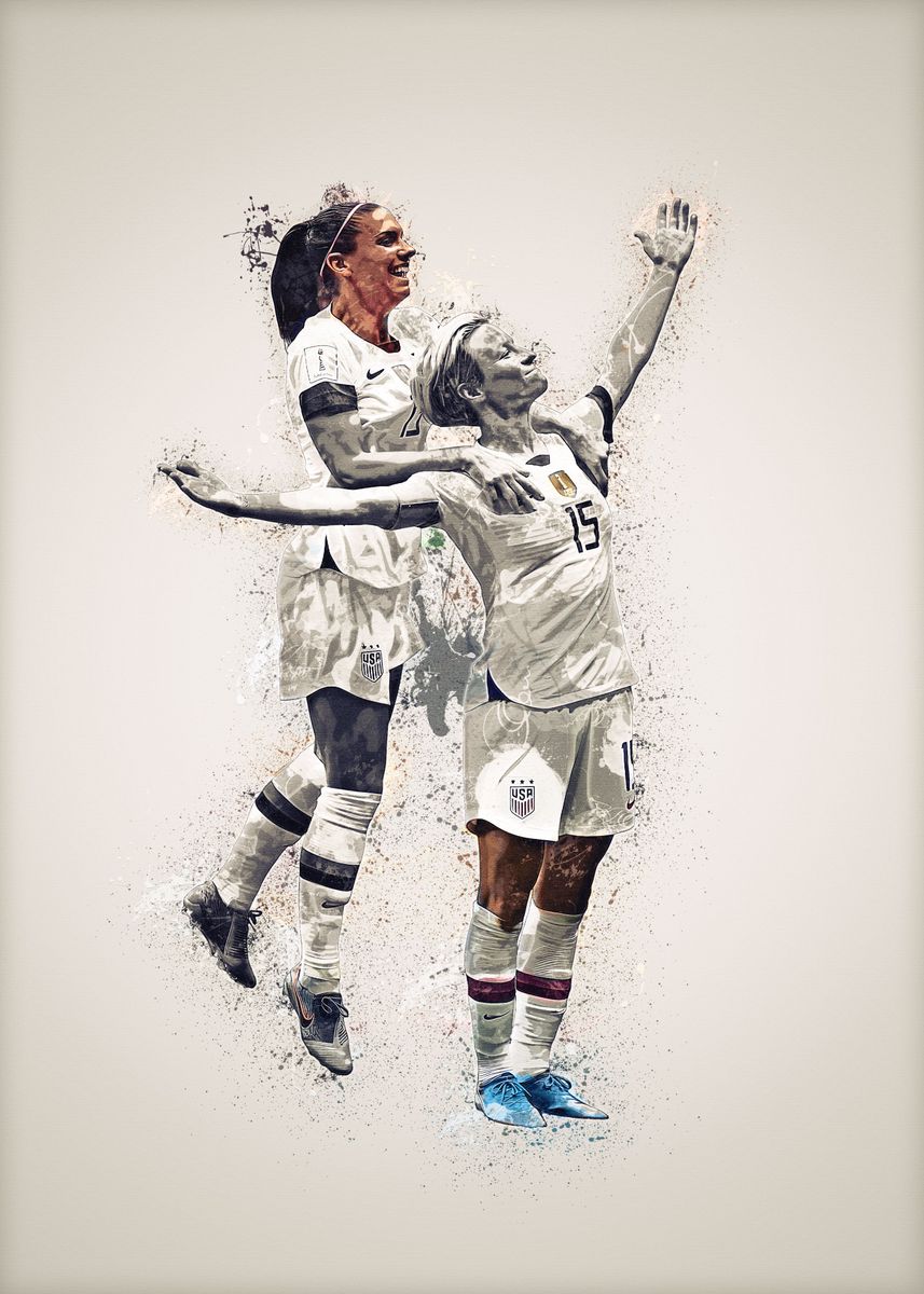 'Alex Morgan' Poster, picture, metal print, paint by Ollie Reid | Displate