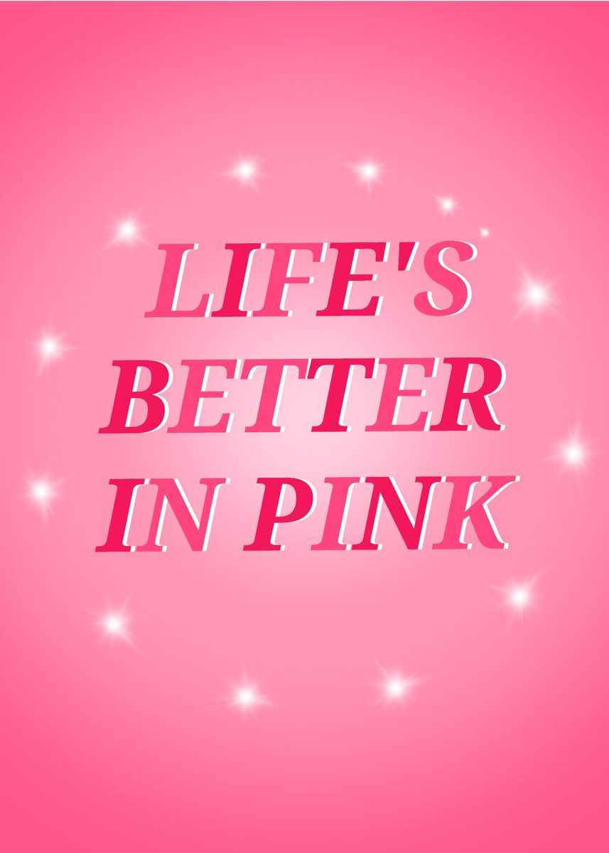 'Pink Quote' Poster, picture, metal print, paint by Anam Hanif Studio ...