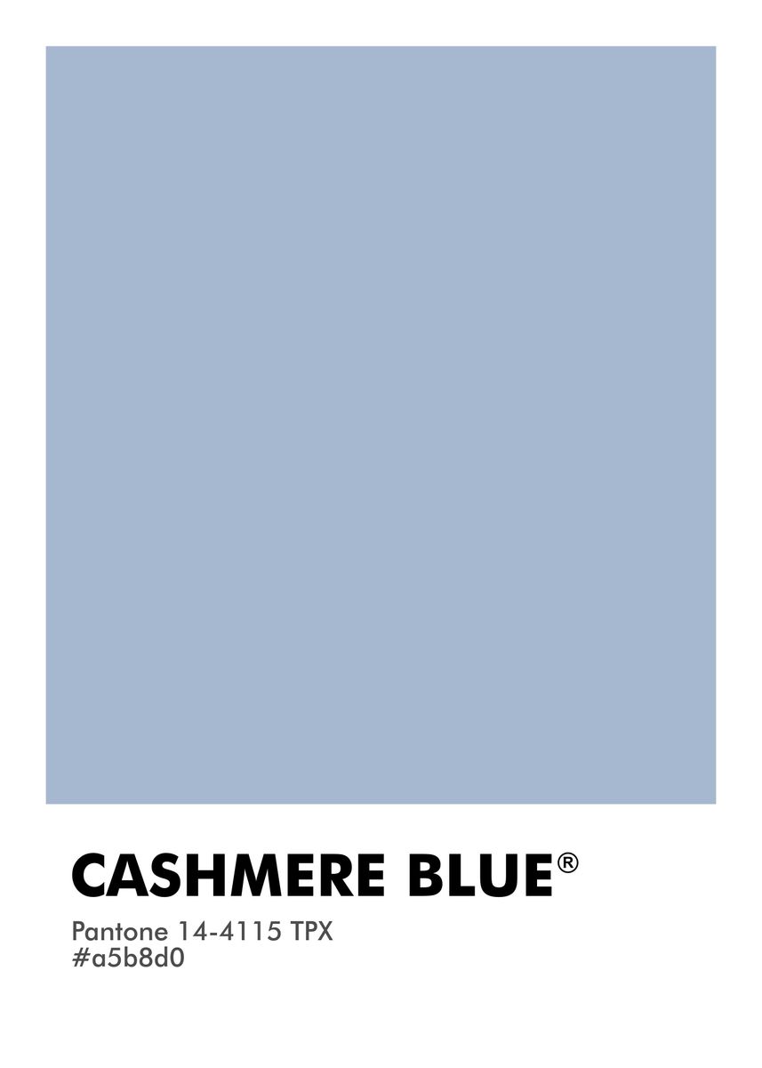 'PANTONE CASHMERE BLUE' Poster, picture, metal print, paint by Masahiro ...