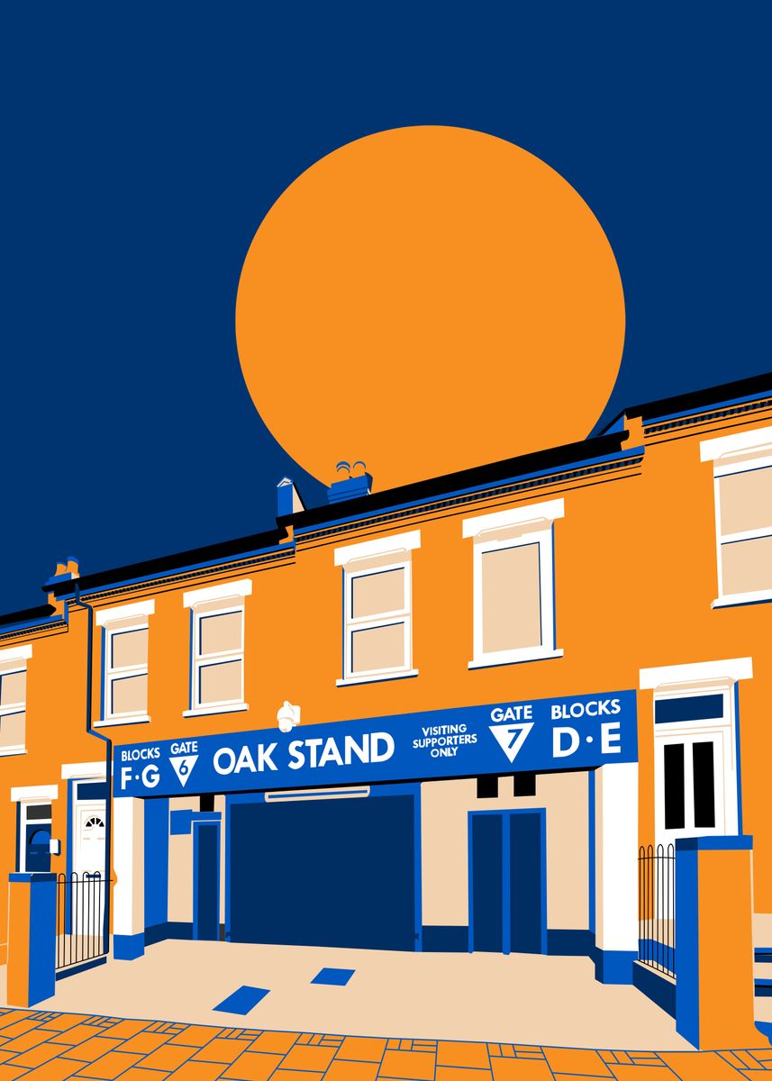 'Luton Town Kenilworth Road' Poster, picture, metal print, paint by M ...