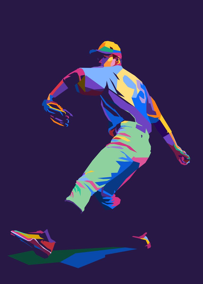 'Baseball Pop Art' Poster, picture, metal print, paint by Ro | Displate