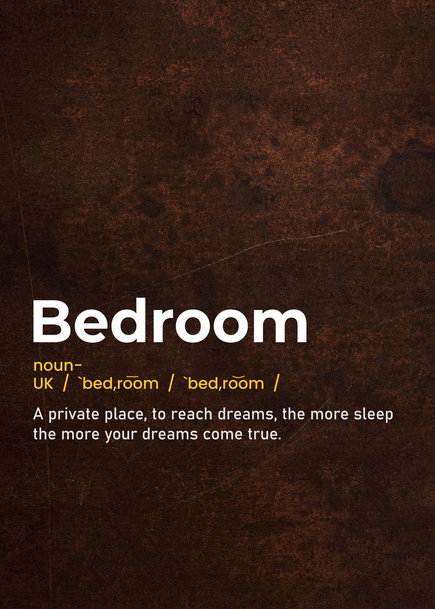 'bedroom definition' Poster, picture, metal print, paint by yunur mawan ...