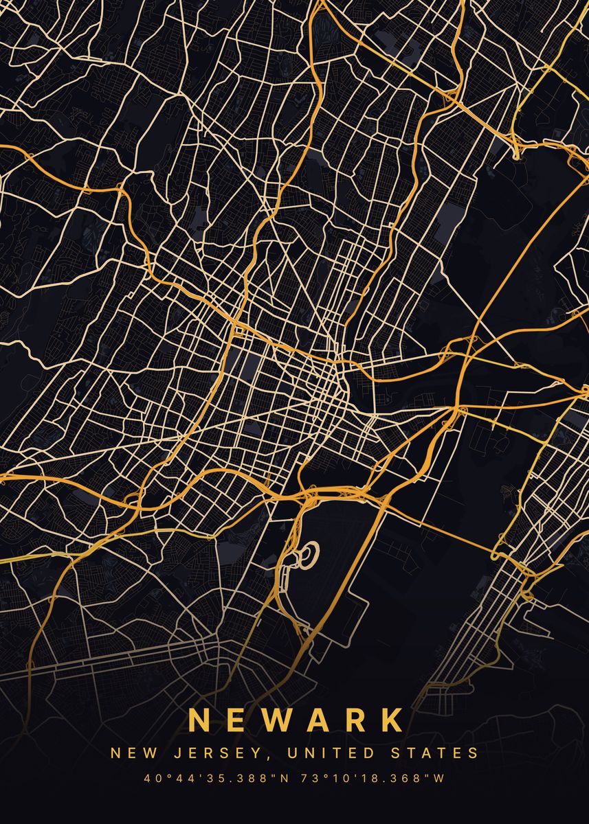'Newark New Jersey USA' Poster by Kemi Solaja | Displate