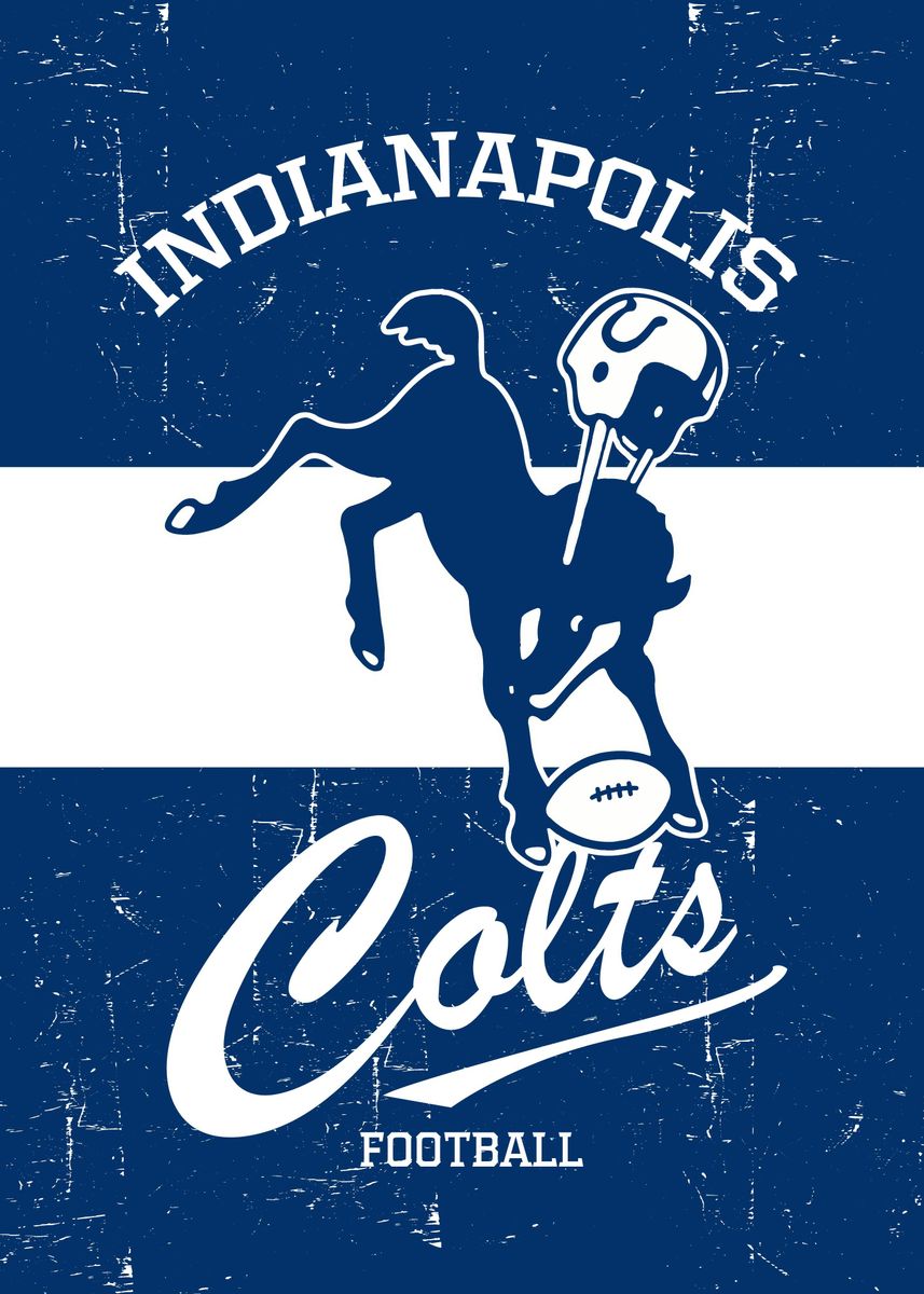 'Indianapolis Colts Vintage' Poster, picture, metal print, paint by ...