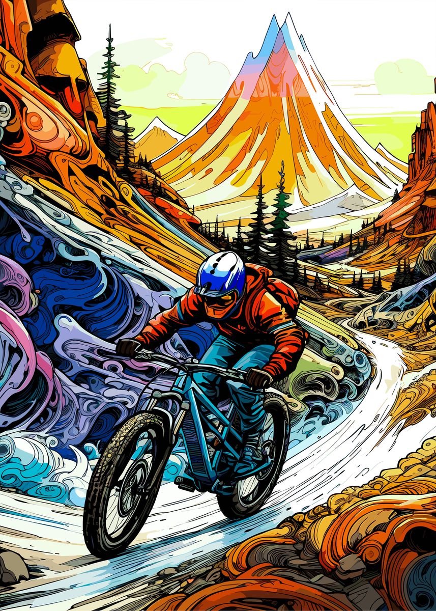 'Mountain Bike' Poster by solomon rondon | Displate