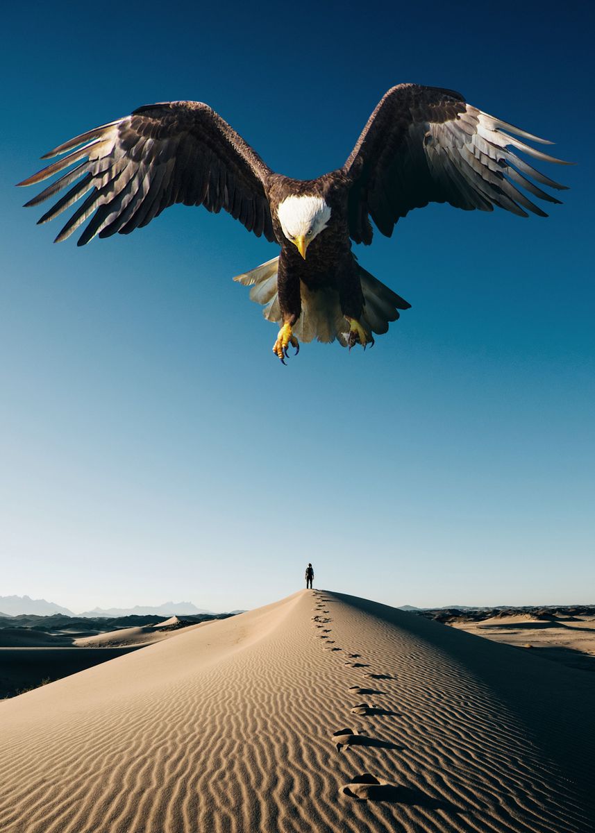 'The Big Eagle' Poster by Shamoon Ibrahim Rasheed | Displate