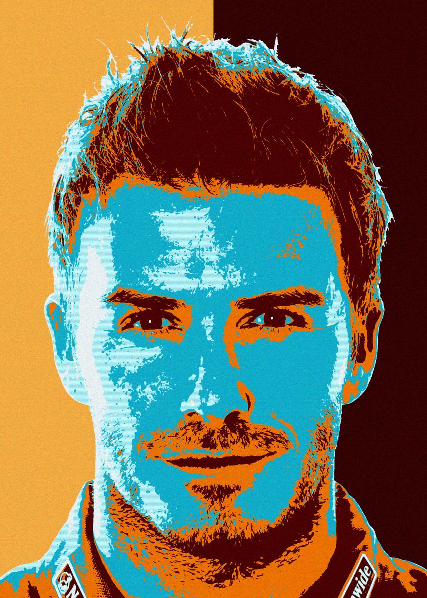 'David Beckham Portrait' Poster, picture, metal print, paint by ...