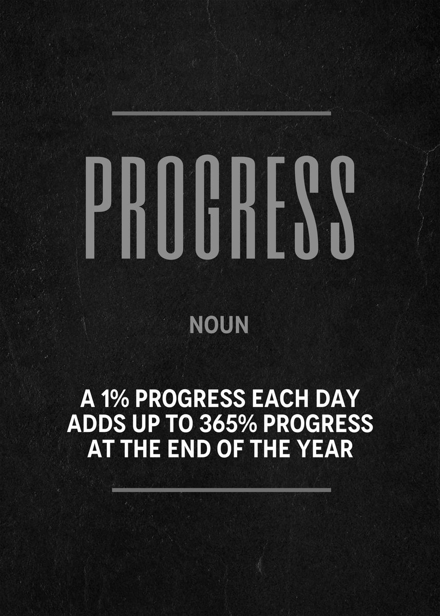 'Progess Definition Text ' Poster, picture, metal print, paint by Anime ...