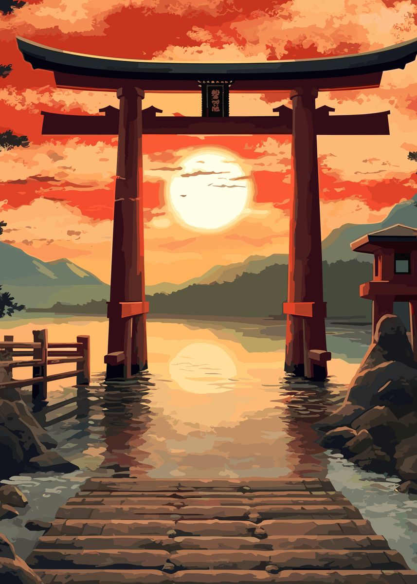 'Japanese Torigate' Poster by Richard Morris | Displate