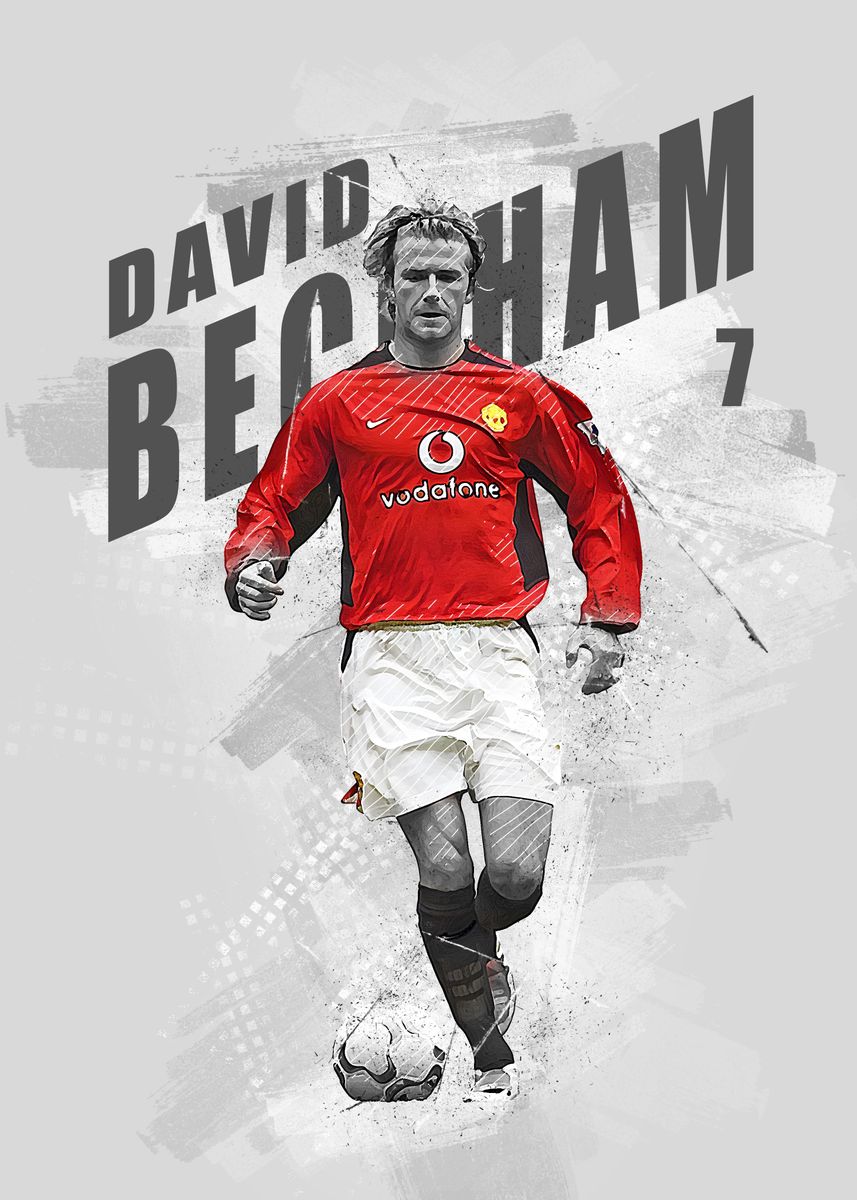 'David beckham' Poster, picture, metal print, paint by Joanne Clarke ...
