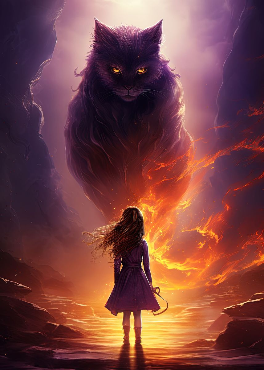 'The Almighty Cat' Poster, picture, metal print, paint by GLITCHED ART ...