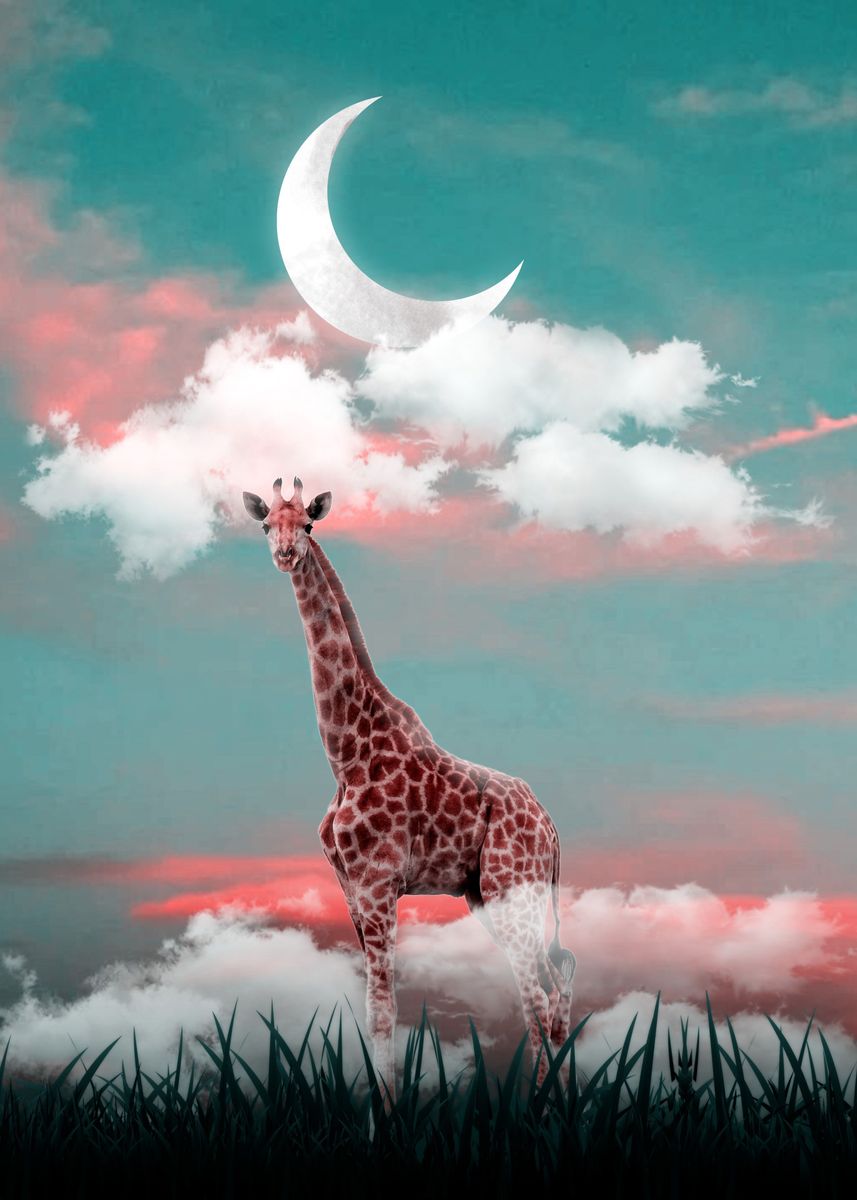 'Giraffe Fantasy' Poster, picture, metal print, paint by Oki Iskandar ...