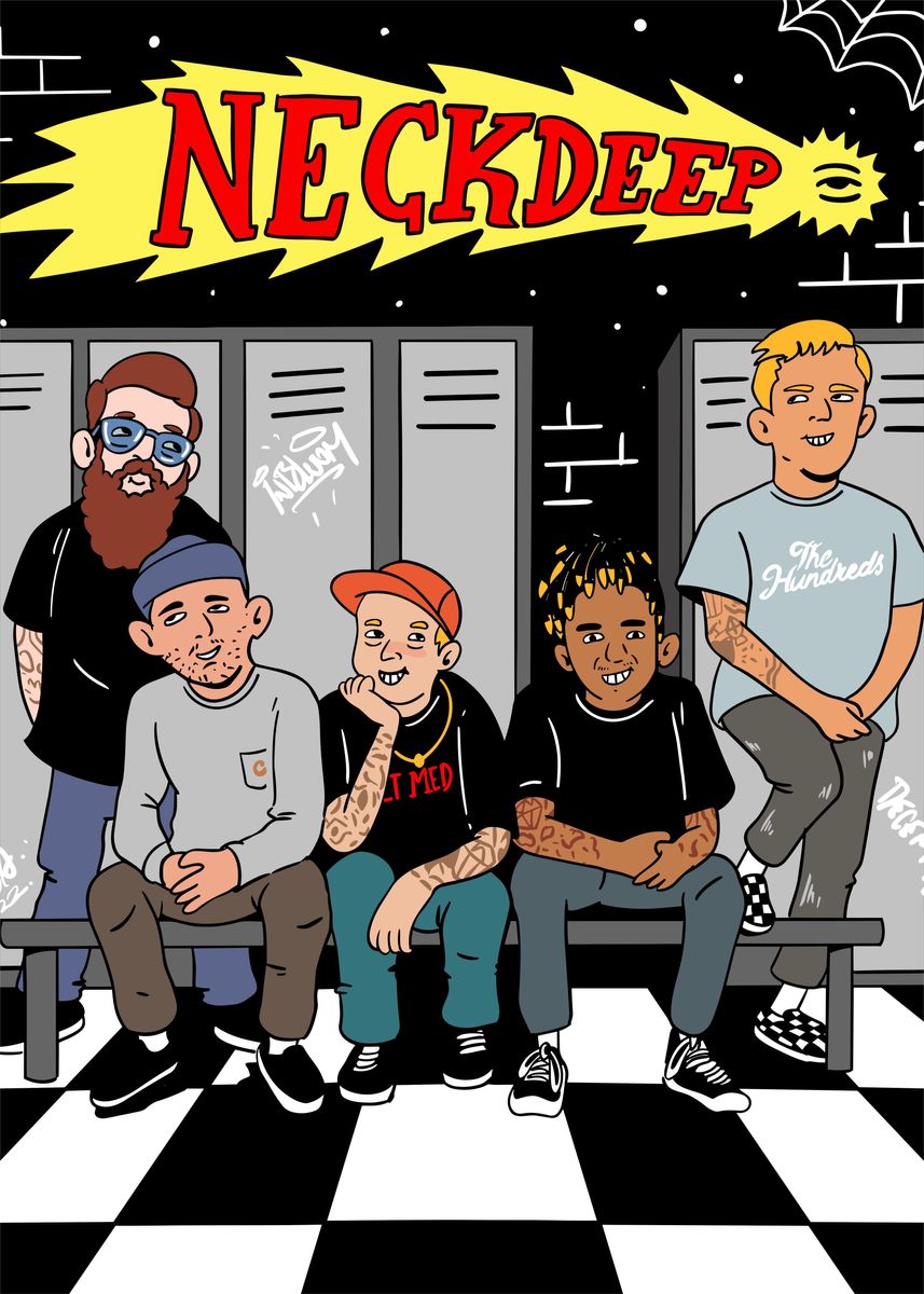 'Neckdeep Pop Punk' Poster, picture, metal print, paint by Hiruka ...