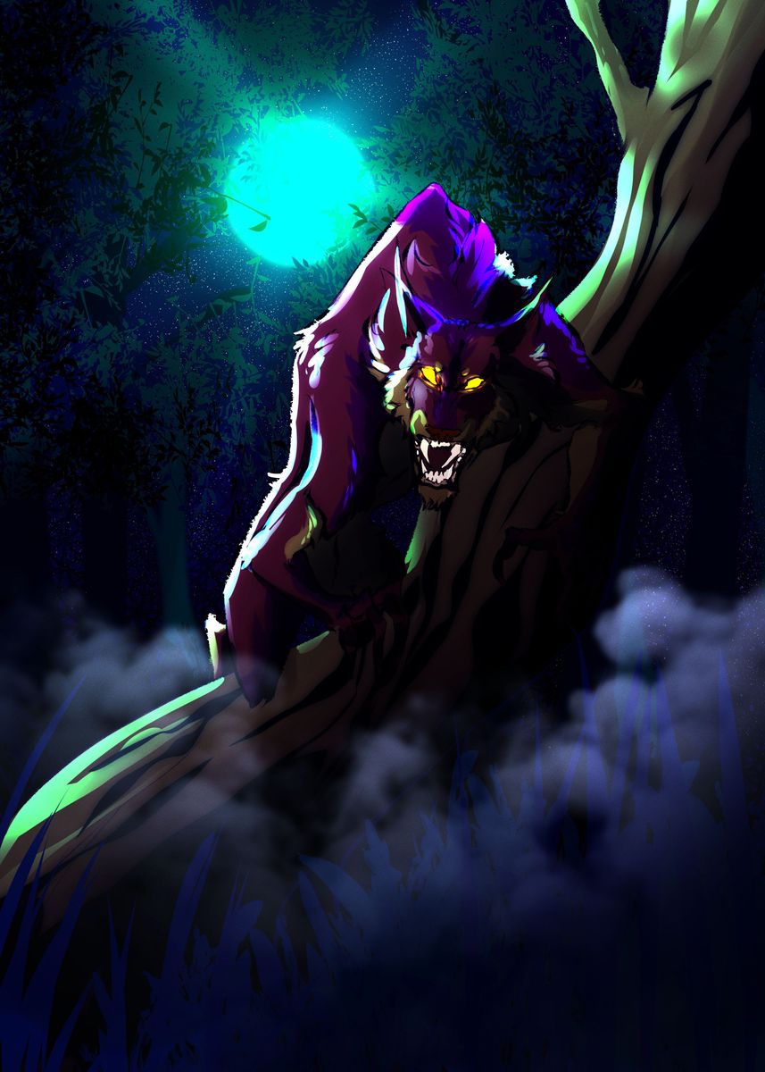 'Werewolves Night' Poster by VPST | Displate