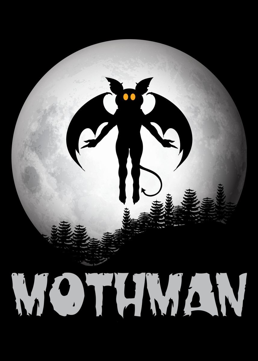 'Mothman' Poster, picture, metal print, paint by AlmightyFashion | Displate
