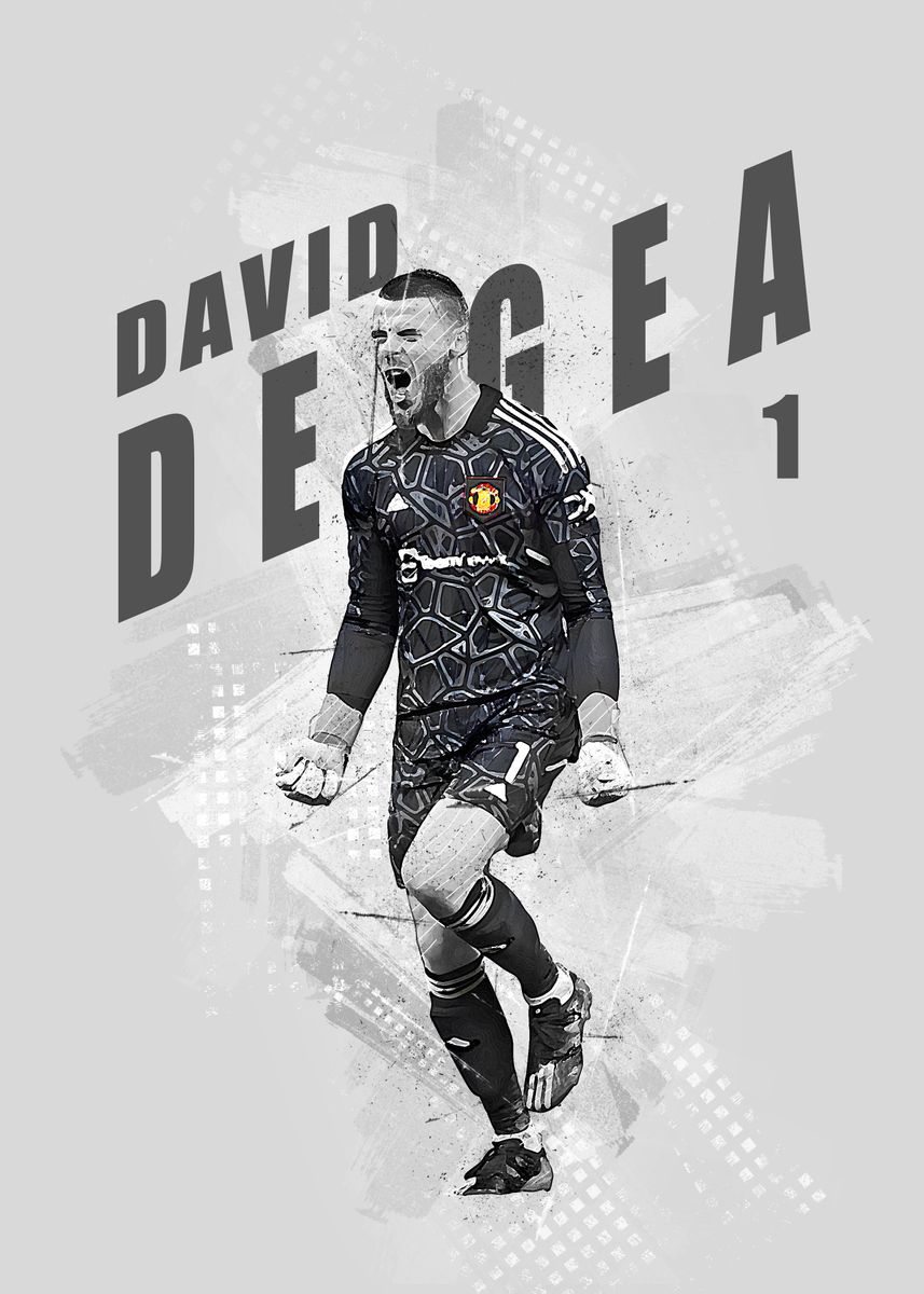 'David De Gea' Poster, picture, metal print, paint by Joanne Clarke ...